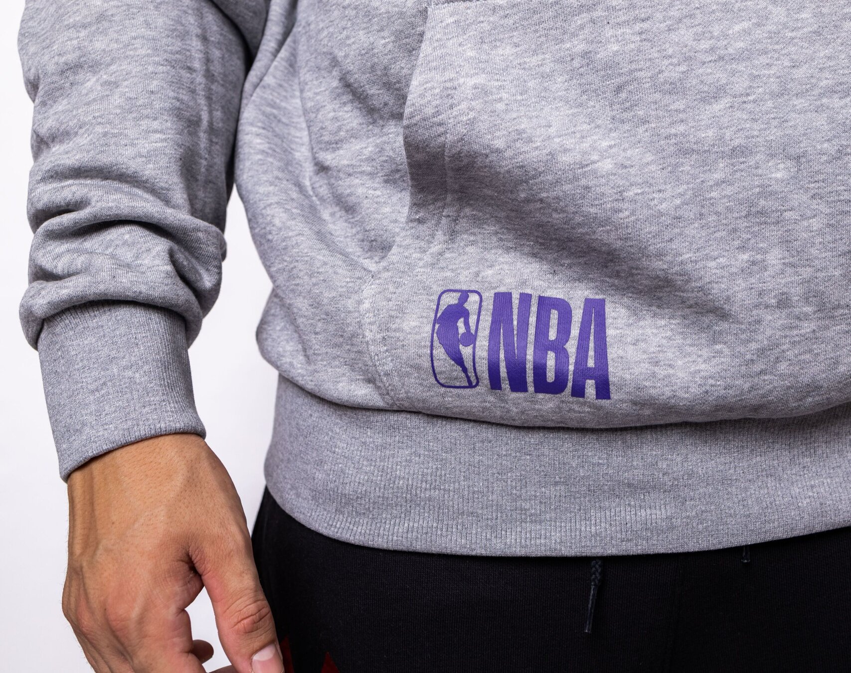 Mikina New Era NBA Half Logo Oversized Hoody Los Angeles Lakers Heather ...
