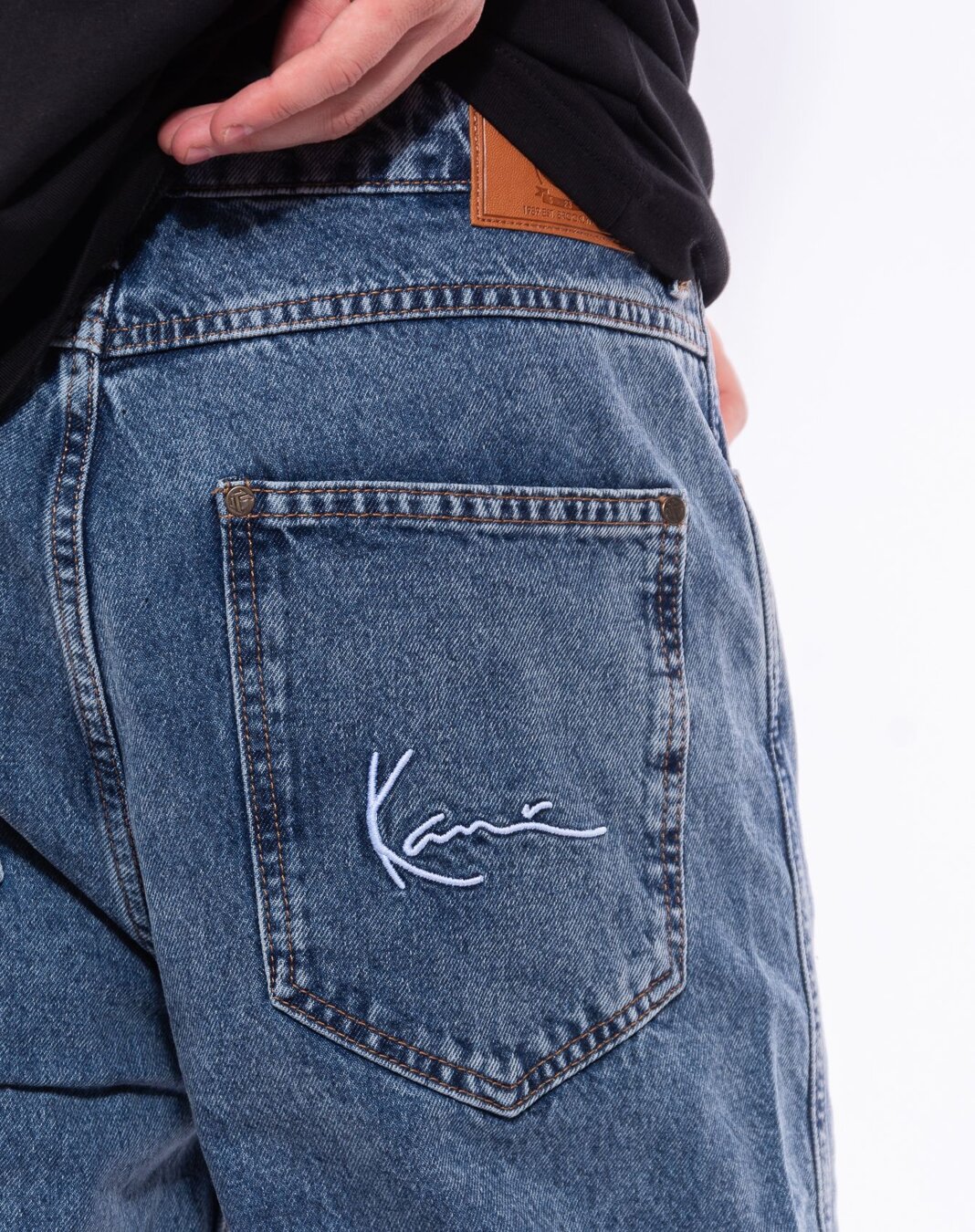 Džíny Karl Kani Small Signature Baggy Five Pocket Denim vintage mid ...