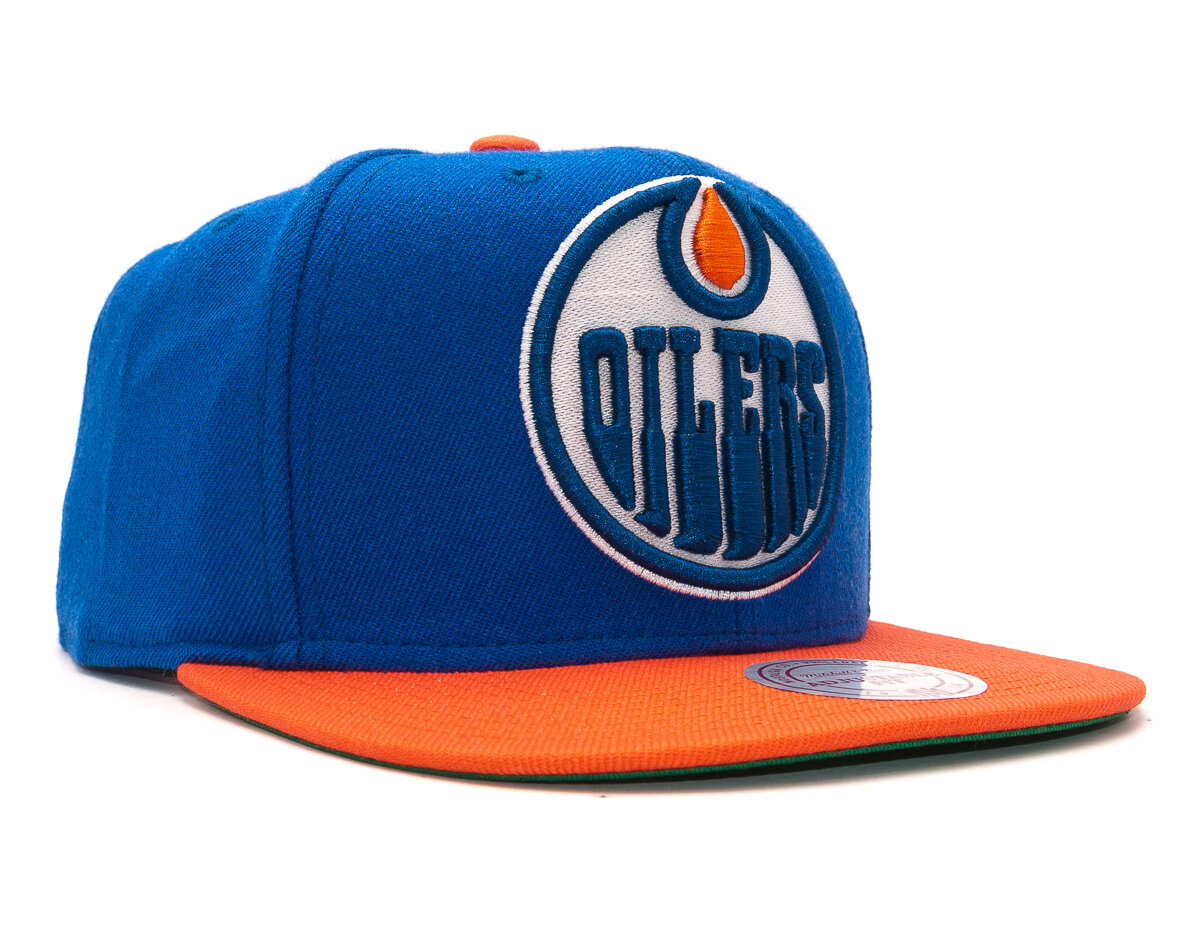 Kšiltovka Mitchell & Ness Big Logo Two Tone Edmonton Oilers Blue ...