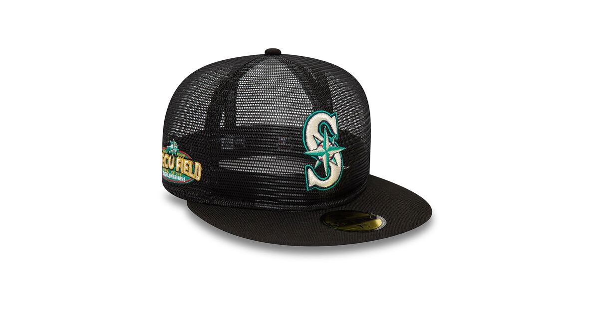 Kšiltovka New Era 59FIFTY MLB Mesh Patch Seattle Mariners Black - Snapbacks