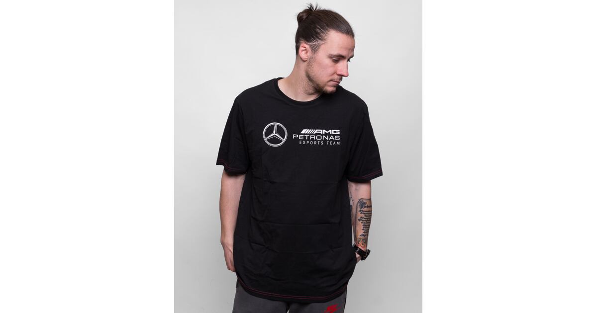 Triko New Era Mercedes E-sports Chest Logo T-shirt Black - Snapbacks