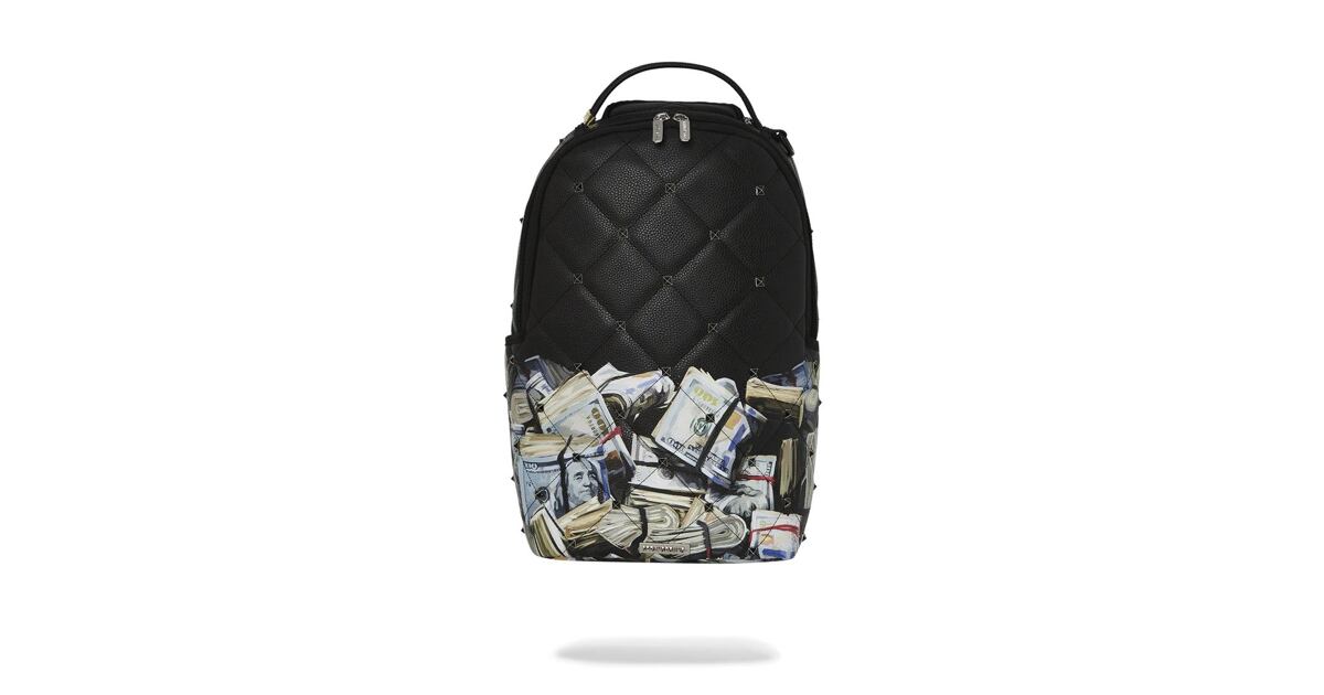 Batoh Sprayground Quilted Money Stash Studded Backpack - Snapbacks