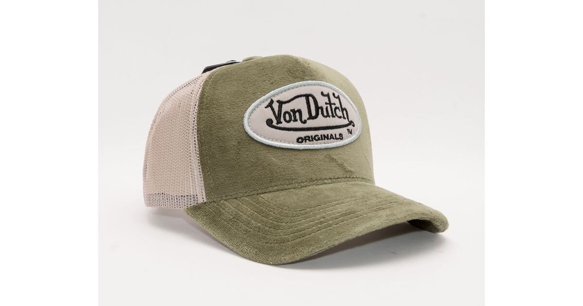 Kšiltovka Von Dutch Kent Trucker Velvet Khaki/Sand - Snapbacks