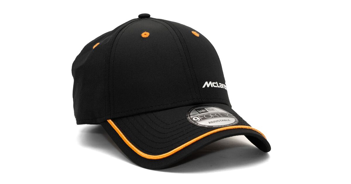 Kšiltovka New Era 9FORTY Contrast Piping McLaren Black / Orange - Snapbacks