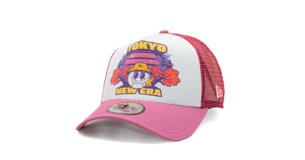Kšiltovka New Era - 9FORTY Trucker Graphic Print - Tokyo - Pink - Snapbacks